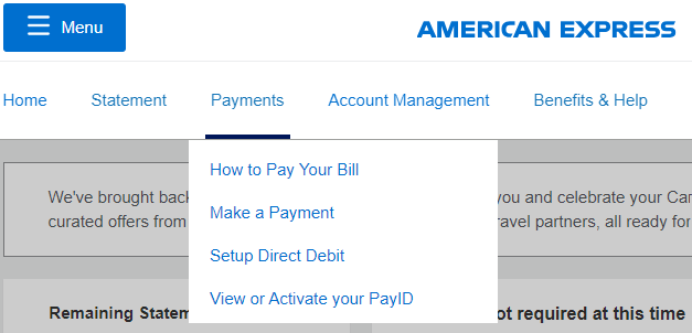 How to Pay off an Amex Card via PayID