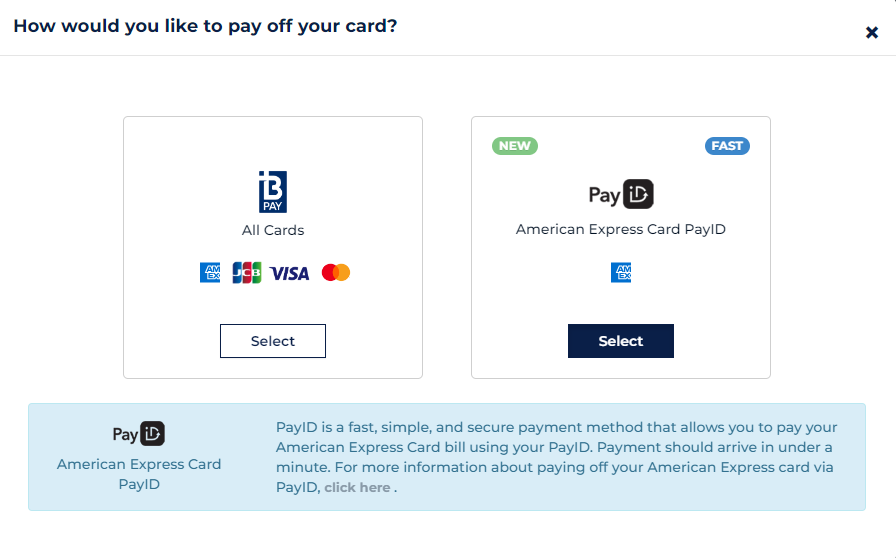 How to Pay off an Amex Card via PayID